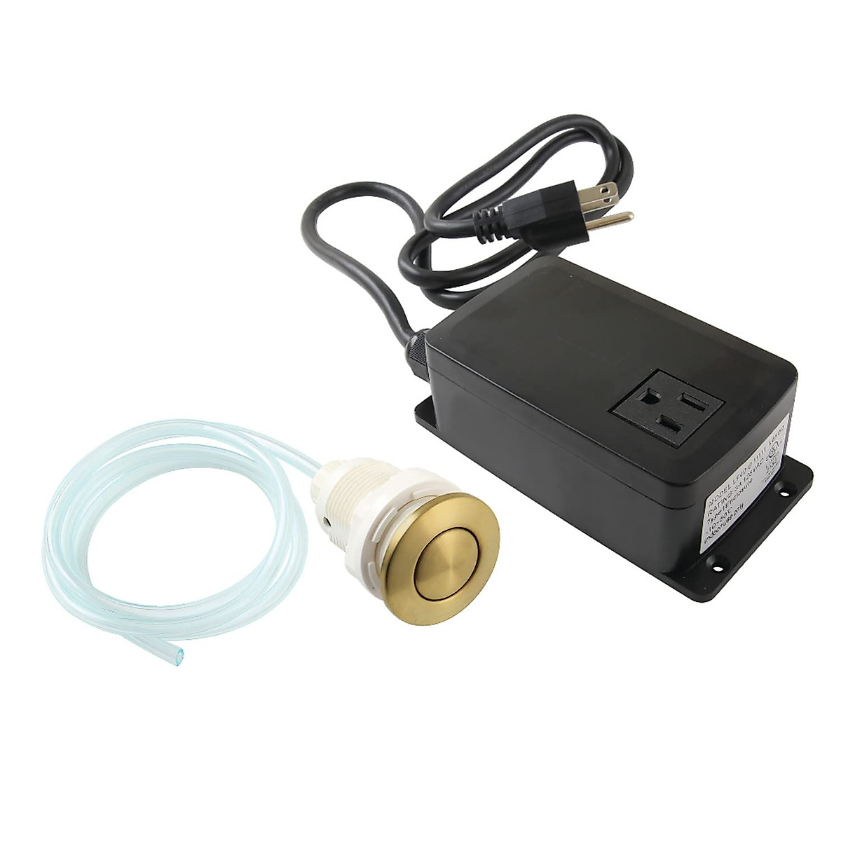 Kingston Brass KASK317 Trimscape Single Outlet Garbage Disposal Air Switch Kit, Brushed Brass