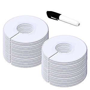 Vshinic 30 PCS Clothing Size Rack Dividers,Closet Dividers for Hanging Clothes ,Closet Organizers and Storage clothing dividers ,Writable and Reusable for Sorting Clothing Size,Color,Style etc