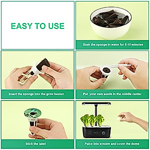 101pcs Seed Pod Kit, Grow Anything Kit Hydroponic Seed Kit Hydroponics Garden Accessories with 20 Grow Baskets, 20 Transparent Insulation Lids, 40 Grow Sponges, 20 Plant Labels