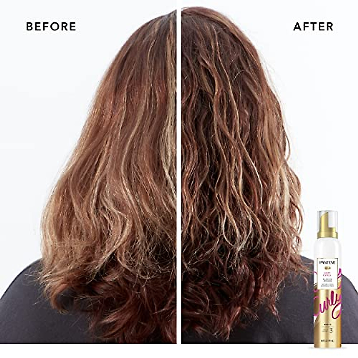 Pantene Pro-V Curl Mousse to Tame Frizz for Soft, Touchable Curls, 6.6 oz