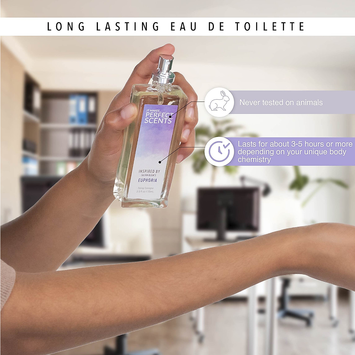 Perfect Scents Fragrances | Euphoria | Women’s Eau de Toilette | Paraben Free | Never Tested on Animals | 2.5 Fluid Ounces