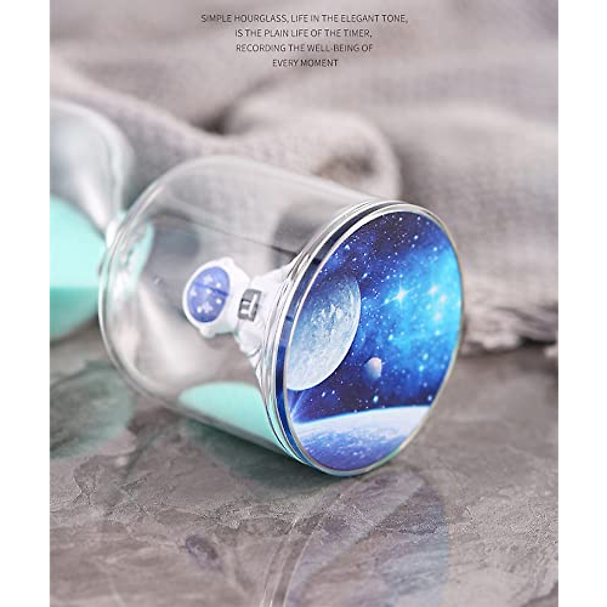 Falytemow 30 Minutes Outer Space Astronauts Hourglass Sand Timer Hourglass Sand Timer (Blue)