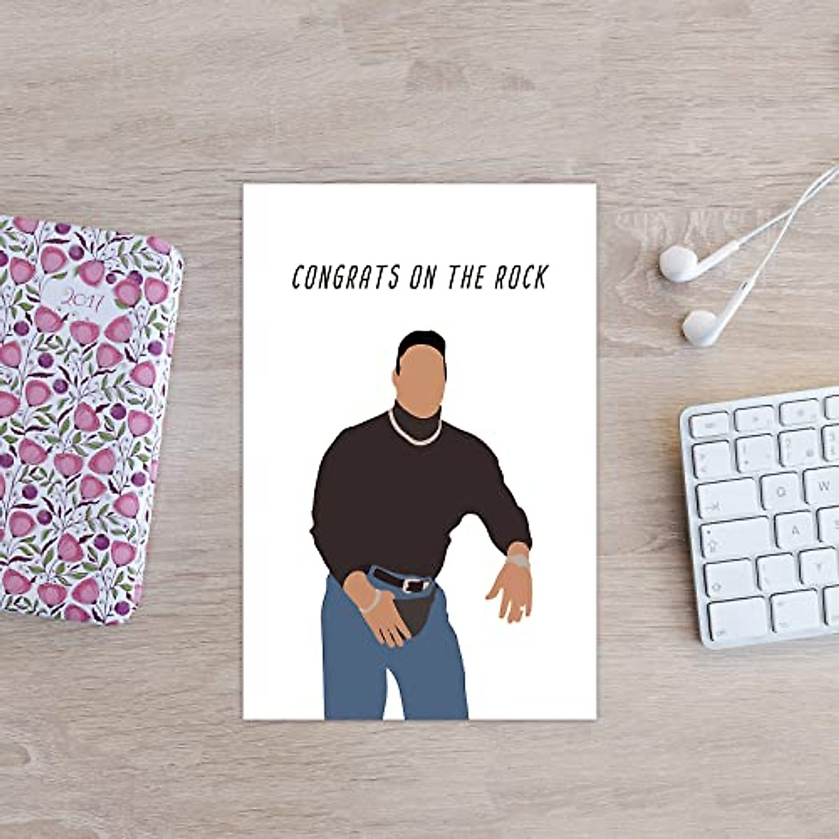 The Rock Engagement Card, Wedding Congratulations Card, Funny Engagement Card, Dwayne Johnson Card