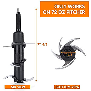 Replacement Ninja Blender Blade, 6 Blade Ninja Blender Replacement Parts Compatible With Nin-ja Kitchen System 1100 Pitcher For Ni-nja 72 oz BL660C BL740 BL642 BL500C, Fit Ninja Blades Replacement