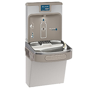 Elkay LZS8WSLK EZH2O Bottle Filling Station with Single ADA Cooler, Filtered, 8 GPH, Light Gray, Commercial