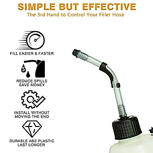 Hose Bender For Racing Fuels Jug/Tank, Utility Container/Jug, Gas Can/Jug, Perfect Angle Makes Filling MUCH Easier, Simple But Super Effective (4 PACK)