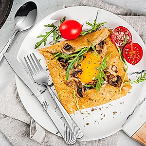 201 Pcs Silverware Set Stainless Steel Flatware Sets Service for 67 Silver Cutlery Set Serving Utensils Set Includes 67 Knife 67 Fork 67 Spoon for Kitchen Dinner Table, Mirror Polished Dishwasher Safe