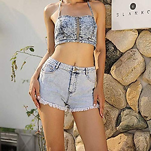 New Shorts ,THENLIAN Women Casual Denim Pants Pants Trousers Ladies Loose Pants(XL, Blue)