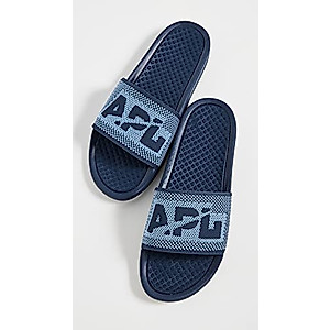 APL: Athletic Propulsion Labs Men's Big Logo Slides, Midnight/Ice Blue, 11 Medium US