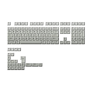 Akko PBT Keycaps Cool Gray Gradient Theme 132-Key Cherry Profile Double-Shot Keyboard Keycap Set with MX Style Stem for Mechanical Keyboards