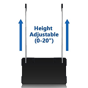 XKWL Rechargeable 3 Way Trifold Mirror with Light, 360° Barber Mirror for Self Hair Cutting, Hair Styling, Shaving, Grooming, Dye Hair and Makeup, Light and Height Adjustable (Black)