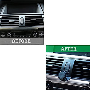 LLKUANG 360-Degree Rotary Cell Phone Holder Mobile Phone Mount for BMW X5 E70 X6 E71 E72 2008-2013 (Black)