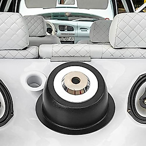 2 Pcs Universal Angled Speaker Enclosures Boxes Speaker Pods Car Speakers Mount with Rubber Strip for Install 6.5 Inch Speakers or Smaller Custom Mount Door Kick Panel Rear Deck (Black, Hole Cut)