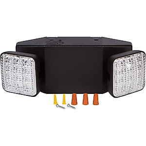 Morris 73427 Square Head LED Emergency Light, High Output Remote Capable, Black