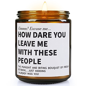 Funny Retirement Gift for Woman Men, Best Friend Birthday Gifts for Women Work Bestie, Coworker Leaving Gifts, Farewell Going Away Goodbye Gifts, Lavender Candles Gifts for Christmas