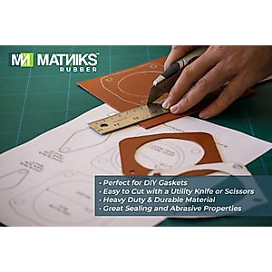 MATNIKS Food Grade Silicone Rubber Sheet 12x12-inch by 1/8 White - Duro Shore A65 High Temperature Heavy Duty for Gaskets DIY Food Covers Lids Sealing Material Supports Microwave Oven Protection