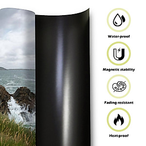 Dishwasher Magnet Cover Blue Green Waves Crashing Against Cliffs Near Clifden Ireland Magnetic Refrigerator Stickers Decorative Appliance Cover Fridge Panels Metal Door Garage 23x26in