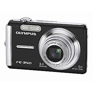 Olympus FE-340 8MP Digital Camera with 5x Optical Zoom (Black)
