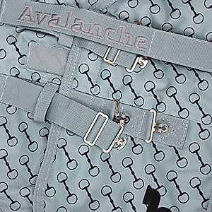 HORZE Avalanche 1200D Ripstop High Neck Heavy Weight Waterproof Horse Turnout Blanket (300g Fill) - Silver Blue - 78 in