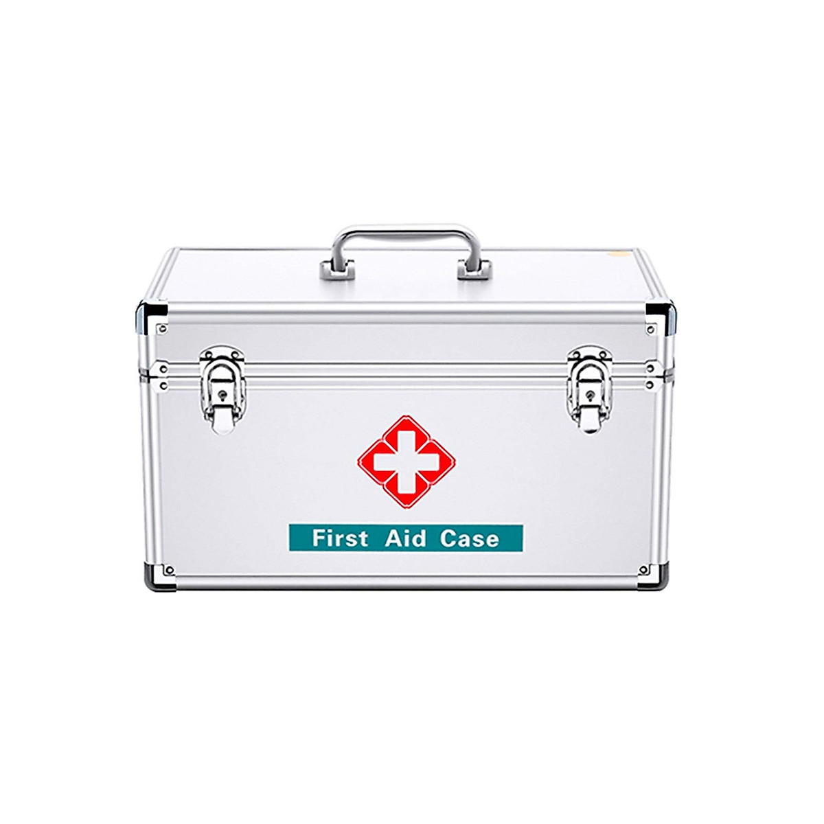 DAOUXIAOSP Family First Aid Box,Portable Medicine Chest Storage,Lidded Storage Bins Medicine Cabinets First Aid Box Portable Medicine Chest Storage Multifunctional Metal Storage Case for Home Outdoor