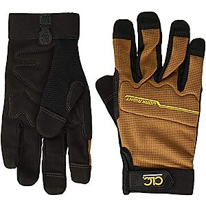 CLC Custom Leathercraft 124M Workright Flex Grip Work Gloves, Shrink Resistant, Improved Dexterity, Tough, Stretchable, Excellent Grip,Black,Medium