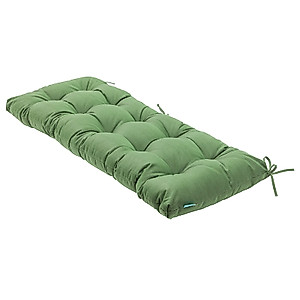 QILLOWAY Indoor/Outdoor Bench Cushion,51-Inches (Dark Green)