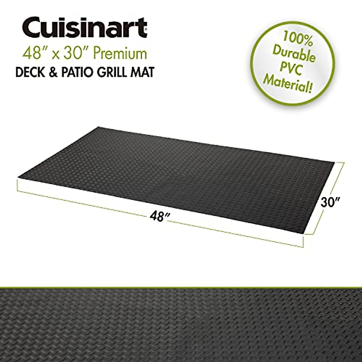 Cuisinart CGMT-300, 65” x 36, 65" x 36", Premium Deck and Patio Grill Mat, 65" x 35"