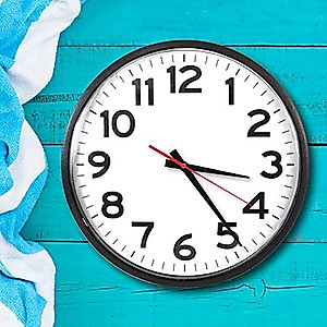 The Ultimate Wall Clock - 14" Atomic, Black, Easy to Read, Perfect for Home, Office, School, Indoor / Outdoor