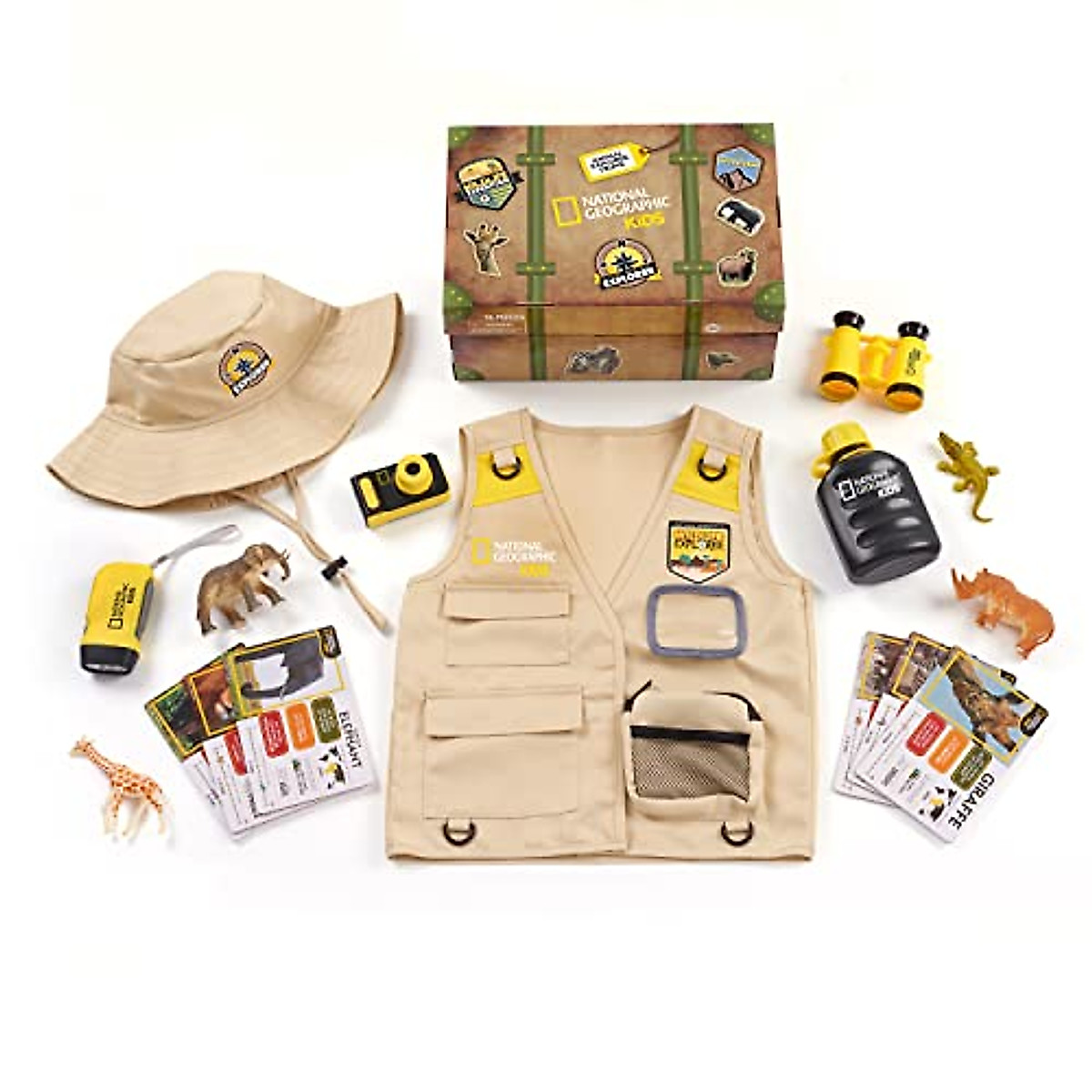 National Geographic Kids Safari Time Dress Up Trunk, 17 pieces, Kids Toys for Ages 3 Up, Amazon Exclusive