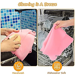 MEQUER Silicone Slow Cooker Liner Compatible with Slow Cooker Crockpot, BPA Free Insert Liners for Oval or Round Pot, Reusable & Leakproof Silicone Divider Fits 6 to 8 Quarts Slow Pot