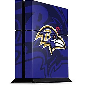 Skinit Decal Gaming Skin Compatible with PS4 Console - Officially Licensed NFL Baltimore Ravens Double Vision Design