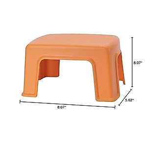 BUTIFULSIC Creative Orange Footstool Step Stool for Living Room Home Furniture and Household Use Versatile and Functional Stool for Adults and Kids
