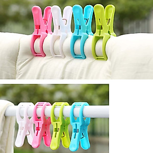 Loialpupy Beach Towel Clips Windproof Clip for Towel Bath Towel Blanket Clothes Beach Towel Table Clothes Peg White Pink Green Blue (4pcs)
