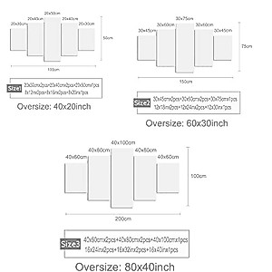 EPHANY Abstract beach canvas wall art Landscape Art - 5 Pieces Canvas Wall Art, Beach Canvas Wall Art, Sunset On Ocean,ocean beach picture,nature landscape (C-5pcs,40"x20")