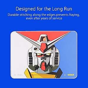 ASUS ROG Sheath Gundam Edition Mousepad (Limited Edition, Gaming-Optimized Cloth Surface, 3mm Thickness, Anti-Fraying Stitched Frame, and Non-Slip Rubber Base)