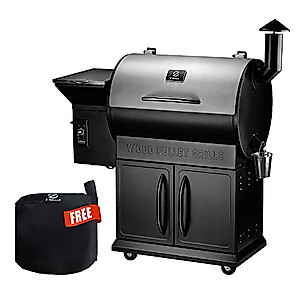 Z GRILLS Wood Pellet Smoker with Rain Cover, 697 sq. in Cooking Area, 8-IN-1 Grill for Outdoor BBQ, 700D2E