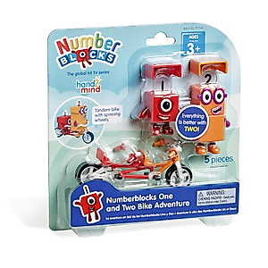hand2mind Numberblocks One and Two Bike Adventure, Cartoon Action Figure Set, Toy Figures, Toy Vehicle Playsets, Small Figurines for Kids, Number Toys, Math Toys for Kids 3-5, Birthday Gifts for Kids