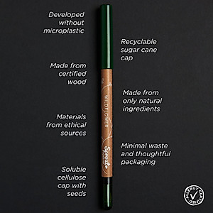 Sprout Eyebrow & Eyeliner Pencils | Vegan Formula | Plantable Eyeliner & Brow Pencils with Wildflower Seeds | Makeup Gift | 2 Pack | Black & Brown