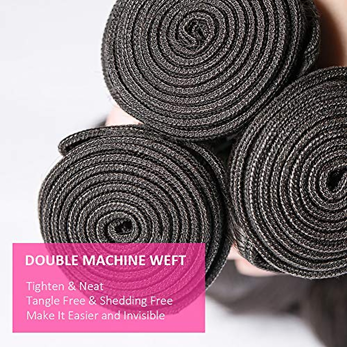 Fheaicr Human Hair Bundles 12A Brazilian Body Wave Bundles 100% Unprocessed Brazilian Hair 28 Inch Bundles Natural Black（1 Bundle)