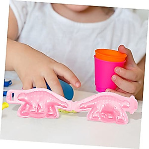 TOYANDONA 12pcs Dinosaur Clip Mold Cookie Dough Arts and Crafts for Kids Tools for Kids Dough Molds for Kids Pie Crust Dough Toys Dinosaur Dough Set for Kids Modeling Clay Mold Dinosaur Mold