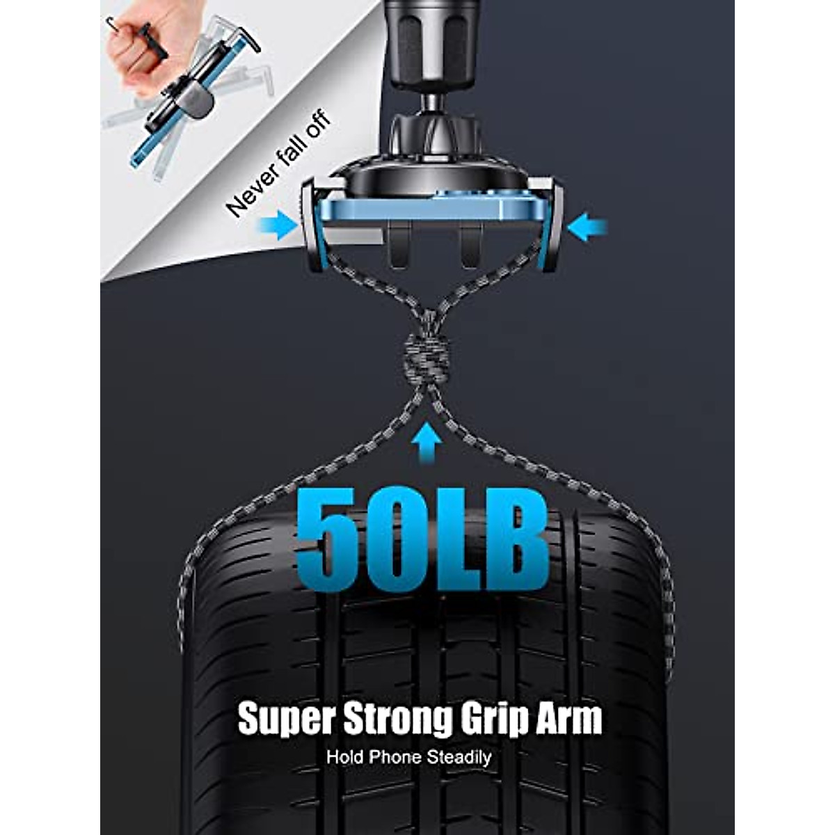 Ruiwwo Phone Mount for Car, Hands Free Cell Phone Holder Car, [Upgraded Vent Clip] Universal Air Vent Car Phone Holder Mount Compatible with iPhone 14 Pro Max/13 Pro/12/11, Samsung Galaxy S20/Note 10