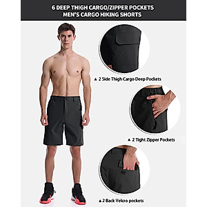 GuYongZ Men's Hiking Cargo Shorts Golf Work Casual Jogging Pants Quick Dry Outdoor with Multi Pocket Fishing Shorts for Men