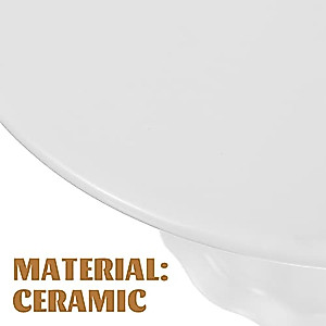 GANAZONO Serving Platter Cake Pedestal Porcelain Cake Stand Display Cake Holder Cake Plates Buffet Treat Stand Tray Fruit Plate Nuts Container Cupcake Stand Snack Ceramics Ceramic Plate