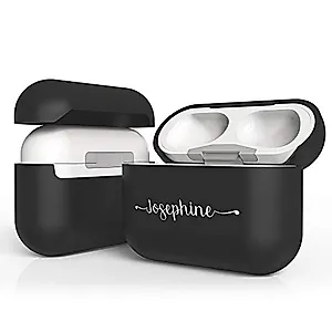 CustomCustom Personalized Protective Cover Compatible with Your Airpod Pro Case - Custom Name Black