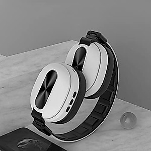 Lovskoo 5.0 Bluetooth Headphones Over-Ear, Wireless Headset for Game Sports Running, Foldable Noise Cancelling Headphones, Lightweight Head-Mounted Headphones Wireless Headphones Cool Things (White)