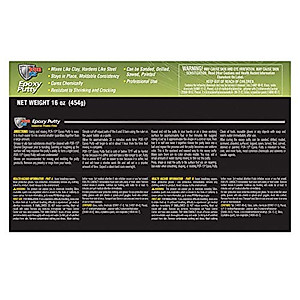 POR-15 Epoxy Putty, All Purpose Industrial Strength Clay Glue, Repair Putty for Car Restoration, Plumbing, Steel Metal, Concrete, 16 Ounces