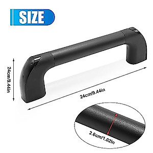 UOIENRT 2 Pack RV Grab Door Handle, Aluminum Automotive Grab Handles for Camping Vehicles, Trailers, Freight Trailers, RVs, Boats, Cars(Black)