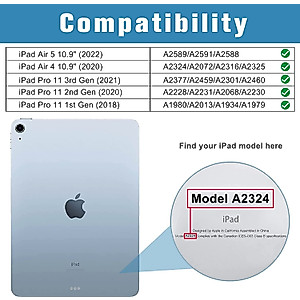 avakot 2 Pack Tempered Glass Film for iPad Air 5th Generation | Tempered Glass Screen Protector for iPad Air 4th 10.9 Inch 2022/2020 | Anti-Scratch Sensitive Screen Protector for iPad Pro 11