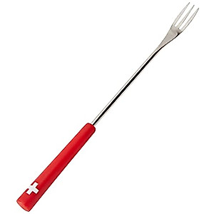 Kuhn Rikon Swiss Cross 6 Piece Cheese fondue Forks, Small, Silver/Red