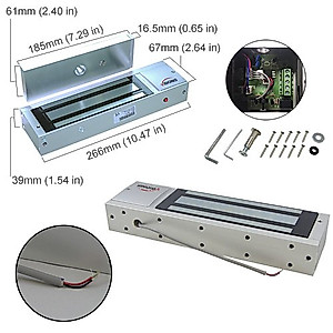 Zemgo FPC-8456 Smart Mobile WiFi Controller for Access Control with Android + Apple App, Web Browser + Smartphone Remote Viewing, Outswinging Door 1200lbs Magnetic Lock, Indoor Keypad/RFID Reader